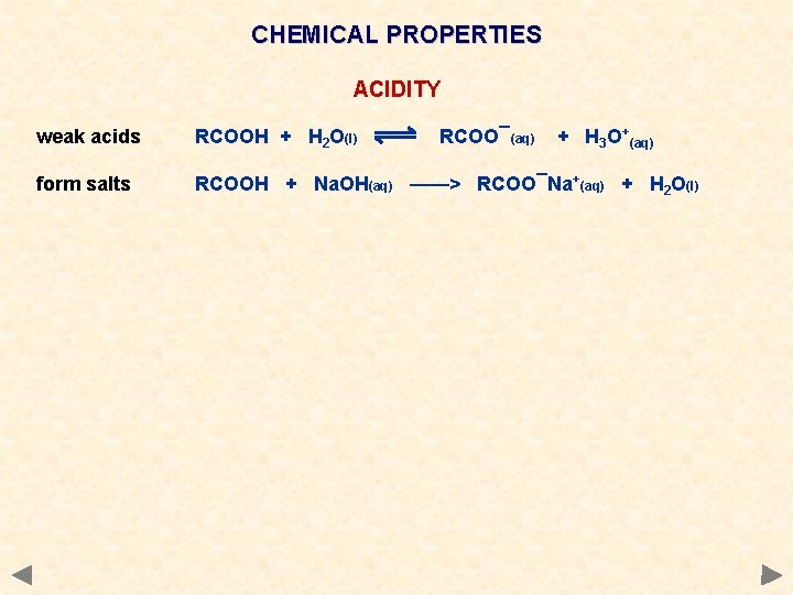 CARBOXYLIC ACIDS CONTENTS Structure of carboxylic acids Nomenclature