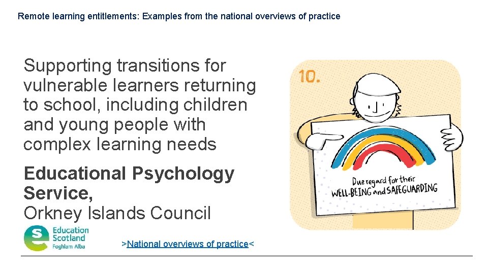 Remote learning entitlements Examples from the national overviews