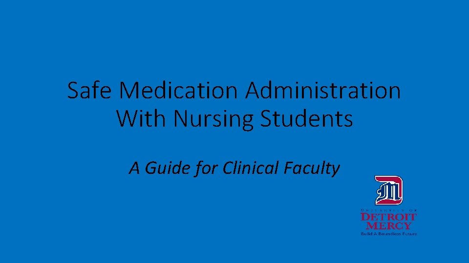 Safe Medication Administration With Nursing Students A Guide