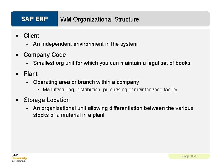 SAP University Alliances Author Chris Bernhardt Warehouse Management