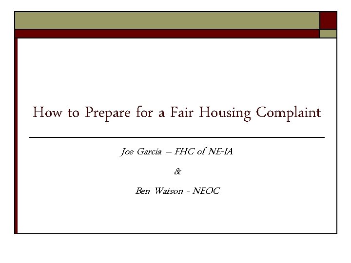 How to Prepare for a Fair Housing Complaint