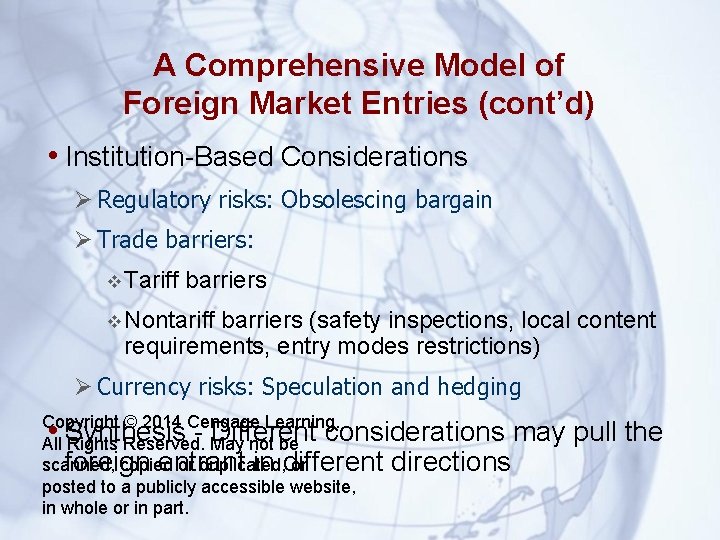 6 Chapter 6 chapter Entering Foreign Markets Global