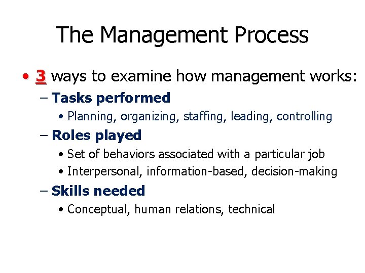 What is Management Mr Sherpinsky Business Management Class