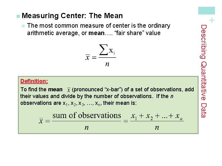 Chapter 1 Exploring Data Section 1 3 Describing