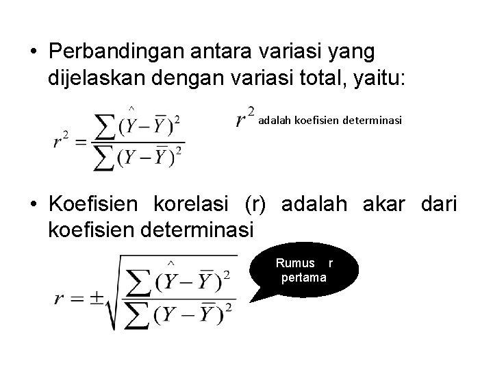 REGRESI DAN KORELASI Pada bab ini akan membahas