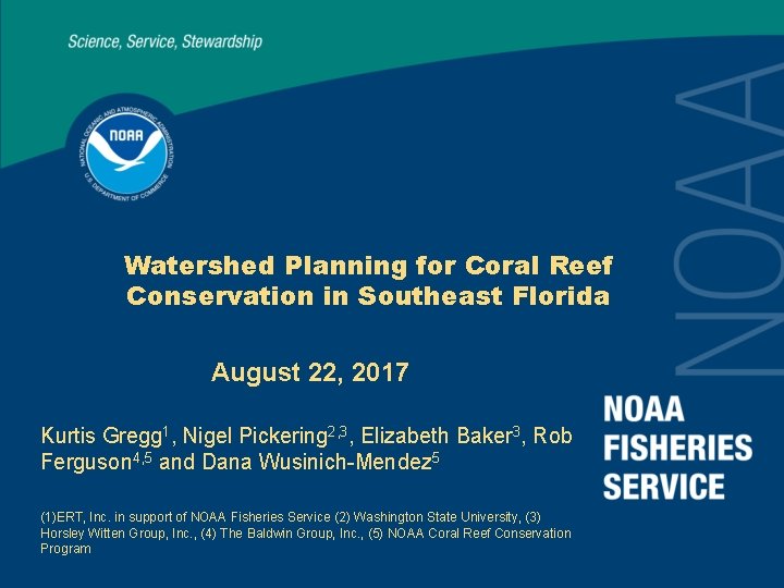 Watershed Planning for Coral Reef Conservation in Southeast