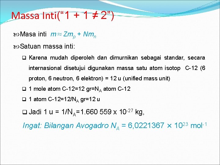 FISIKA NUKLIR BASIC NUCLEAR PHYSICS ATOM SIFATSIFAT INTI