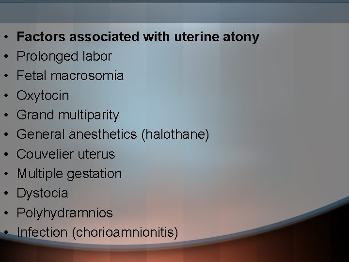 POSTPARTUM HEMORRHAGE Dr MSc Raul Hernandez Canete The
