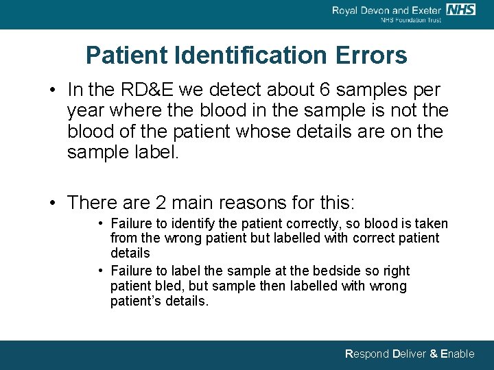 Update for nurses and phlebotomists taking blood samples