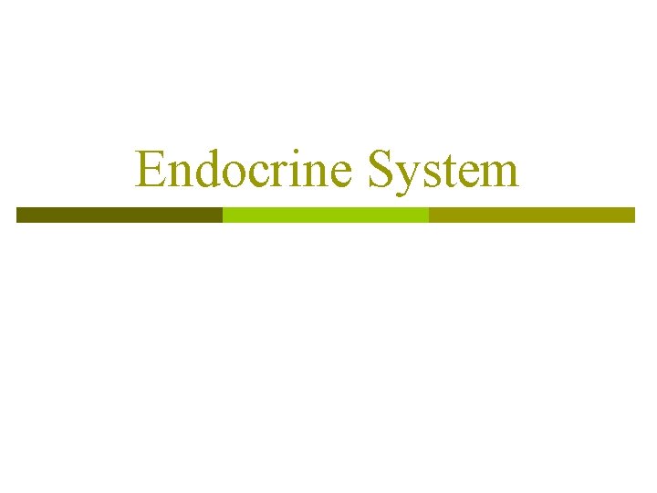 Endocrine System Cellular Communication Types of Communication 1