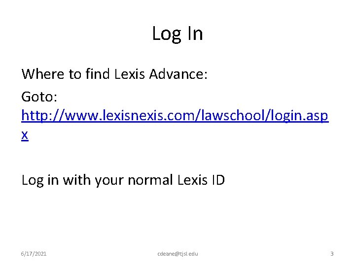 Lexis Advance Tutorial By 6172021 cdeanetjsl edu 1