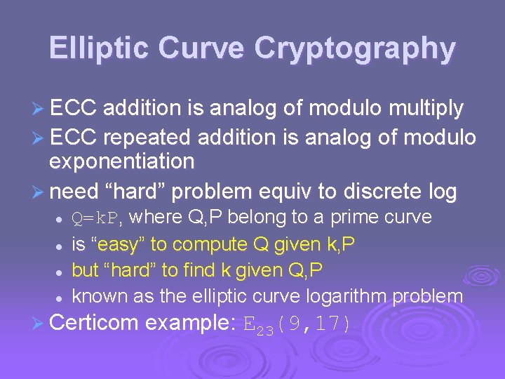 Public Key ECC Hash Elliptic Curve Cryptography majority