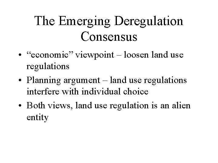 The role of regulation in affecting housing supply