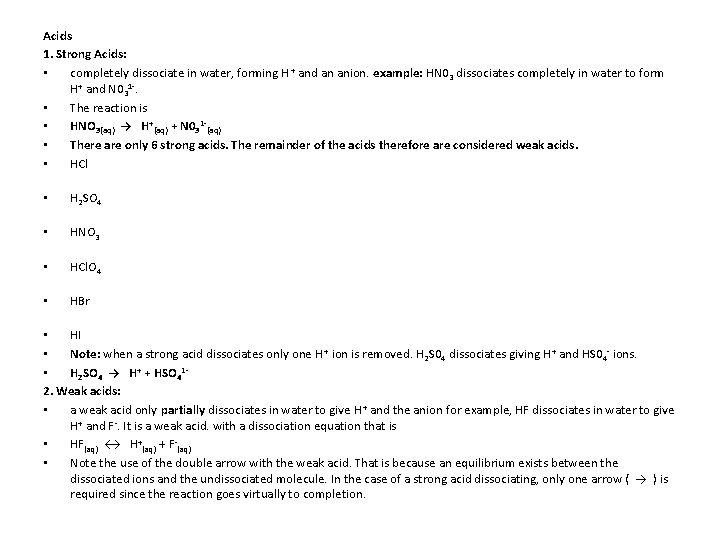 Three models of acids l Arrhenius Model Basis