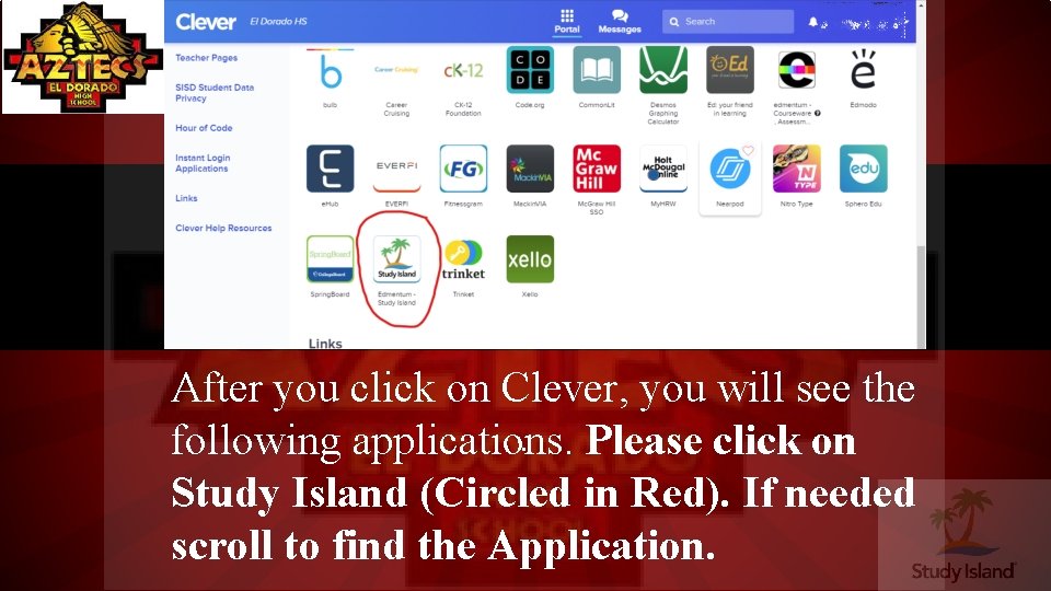 STUDY ISLAND Class NOT available during school hours