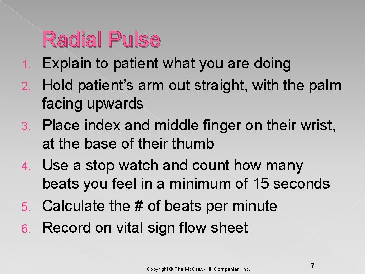 Patient Assessment Vital Signs Copyright The Mc GrawHill