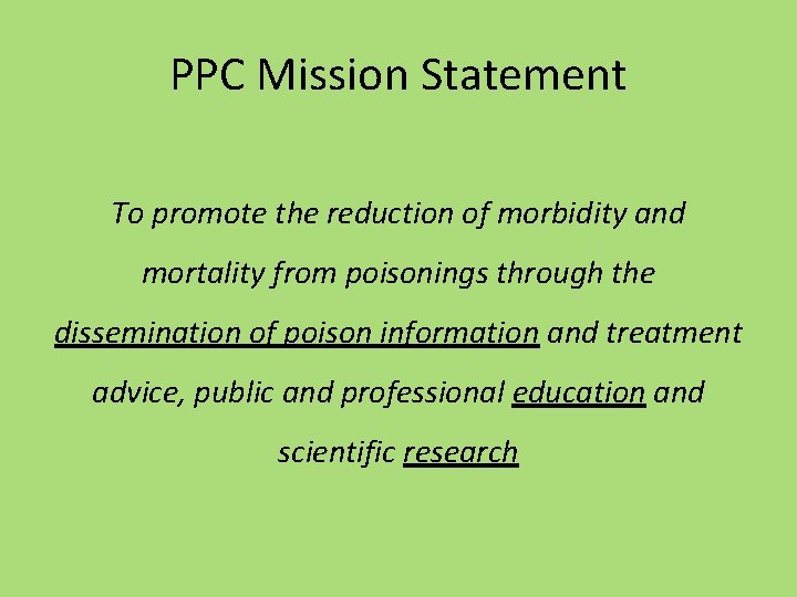 Pittsburgh Poison Center Services and Statistics U S