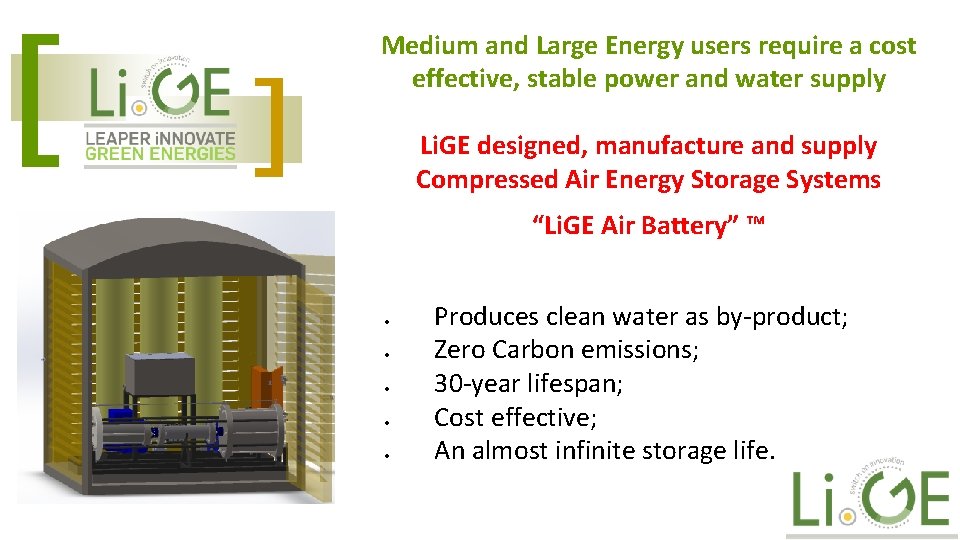 COMPRESSED AIR ENERGY STORAGE Li GE AIR BATTERY