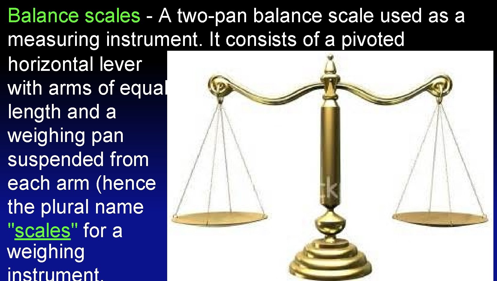 A Just Weight and Balance Balance 1 a