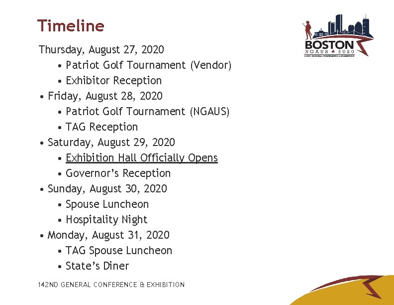 About the Annual Conference A NGAUS tradition the