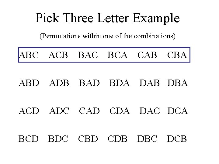 Chapter 5 Section 5 Permutations and Combinations Basic