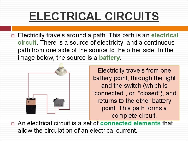 2 nd ESO TECHNOLOGY DEPARTMENT WE USE CIRCUITS
