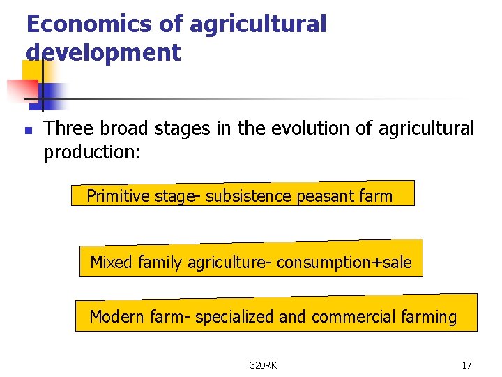 Agricultural Transformation and Rural Development It is in