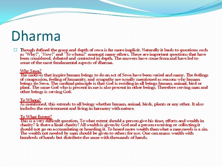 PRESENTATION ON SEWA DAY PRESENTATION MADE BY RAHUL