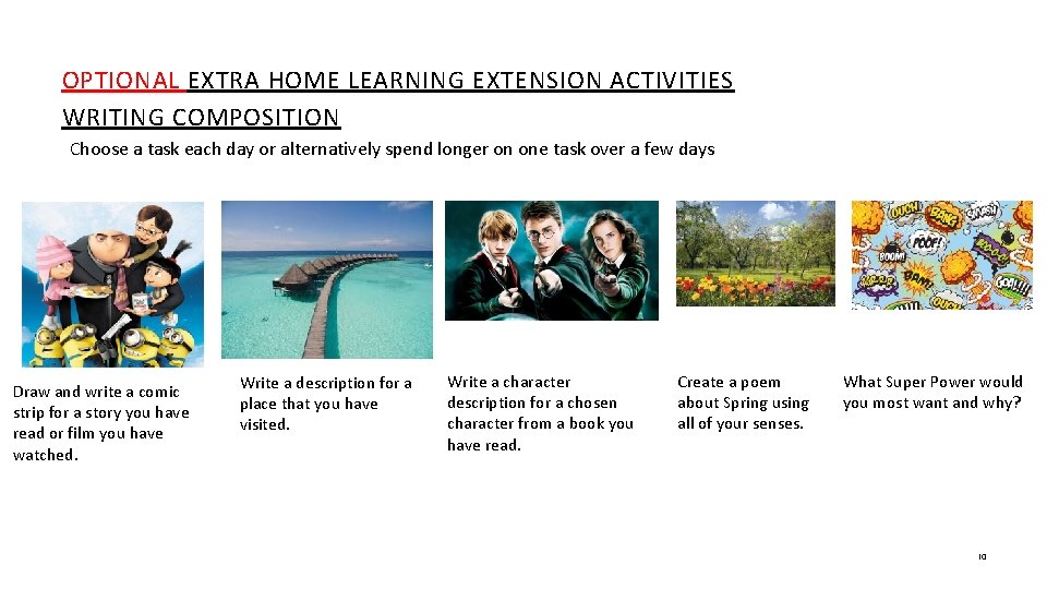 YEAR 3 HOME LEARNING 1 2 WEEK BLOCK