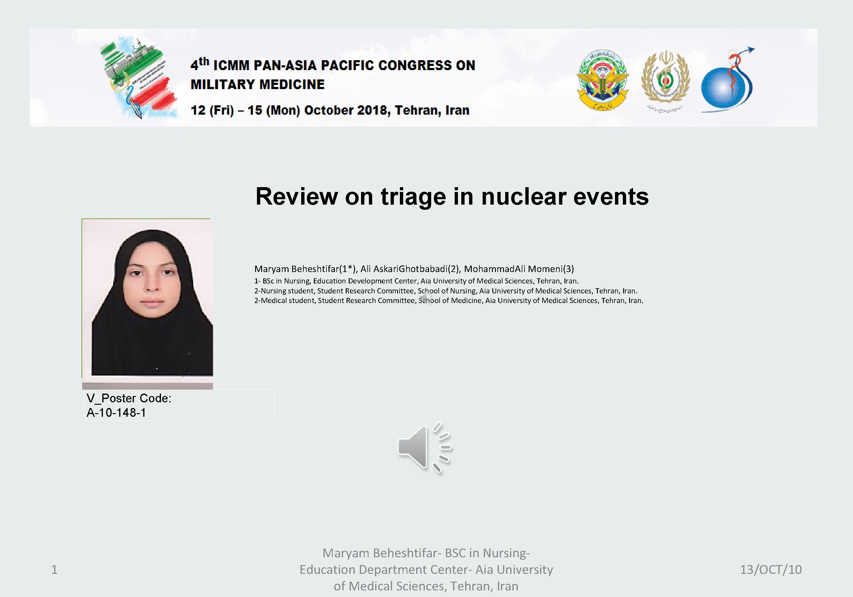 Review on triage in nuclear events Maryam Beheshtifar1