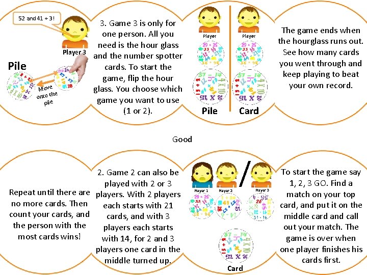 43 cards Number Spotter is a simple game
