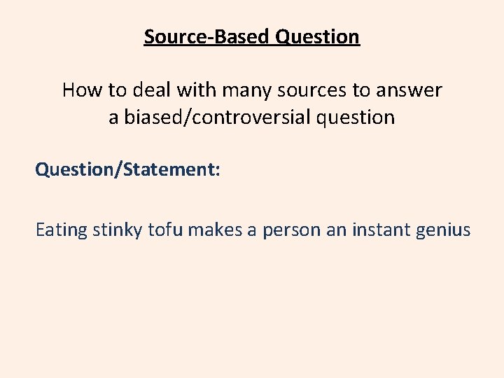 SourceBased Question How to deal with many sources