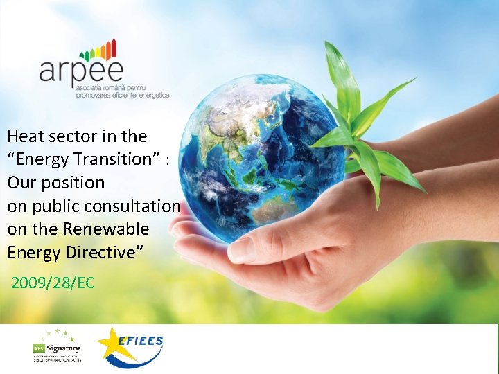 Heat sector in the Energy Transition Our position