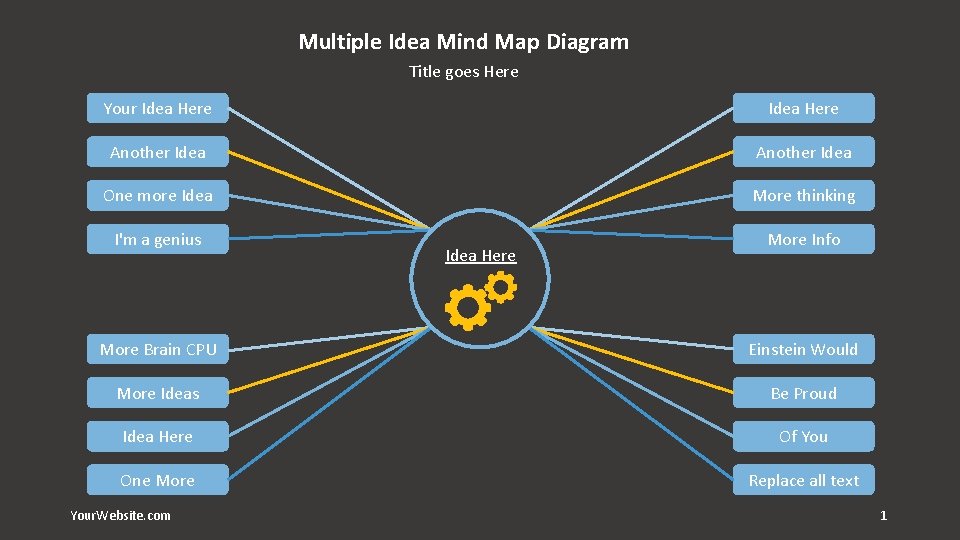 Multiple Idea Mind Map Diagram Title goes Here