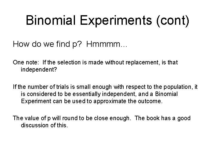 5 2 Probability Models The Binomial Distribution and
