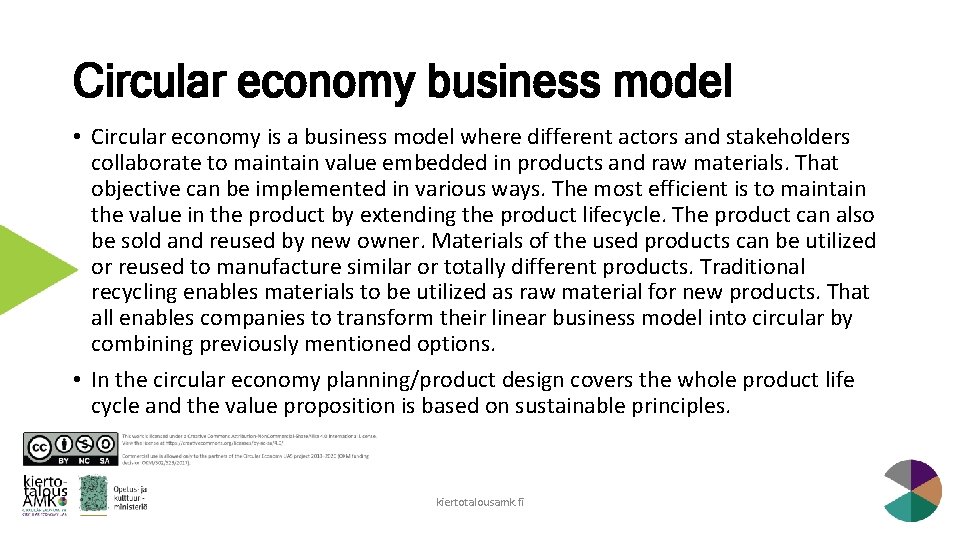 Five circular business models and transformation MinnaMaari Harmaala