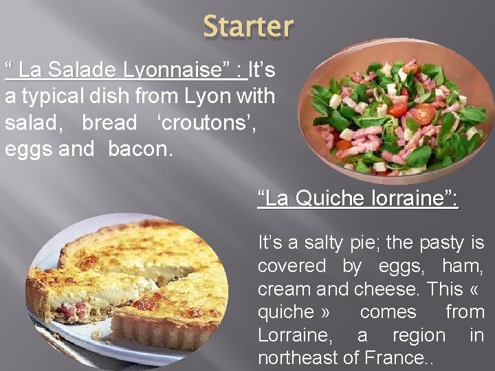 FRENCH FOOD What is it for us France