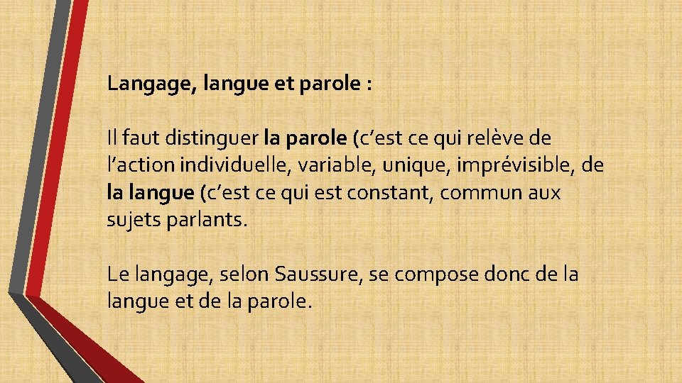 Linguistique 1 e 2 anne g Notions linguistiques