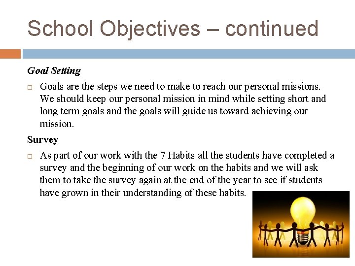SCHOOL GOALS RESEARCH PROJECT 7 HABITS BY STEPHEN