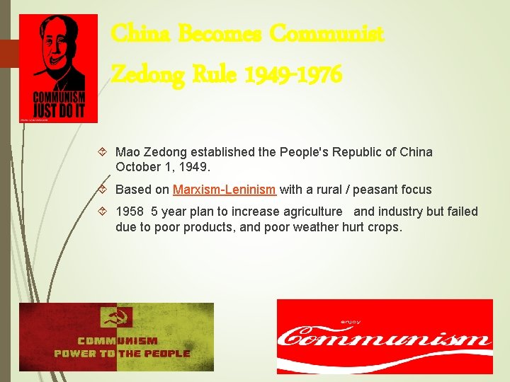 China Becomes Communist Zedong Rule 1949 1976 Mao