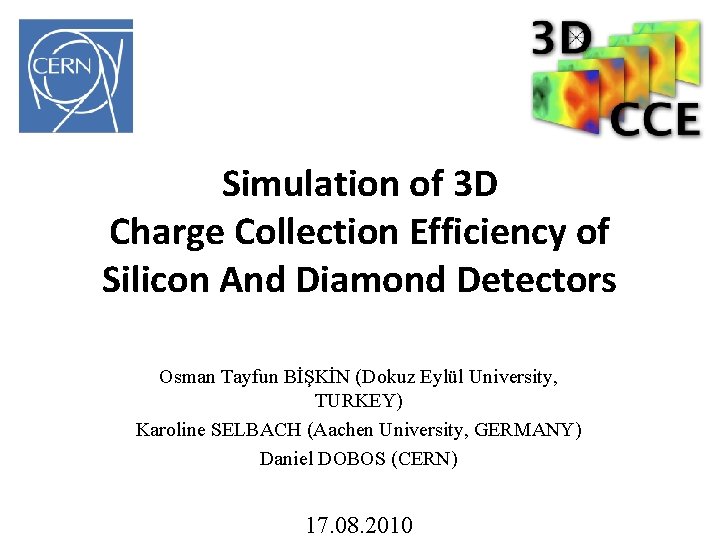 Simulation of 3 D Charge Collection Efficiency of