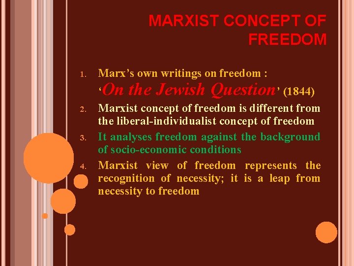 MARXIST BOURGEOIS CONCEPTS OF FREEDOM DR PADAM NEPAL