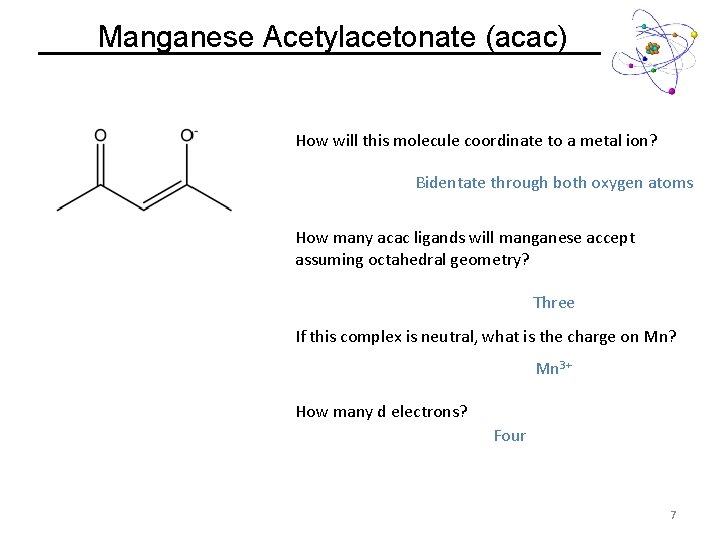Inorganic Chemistry Laboratory Lab 8 Experiment 12 p