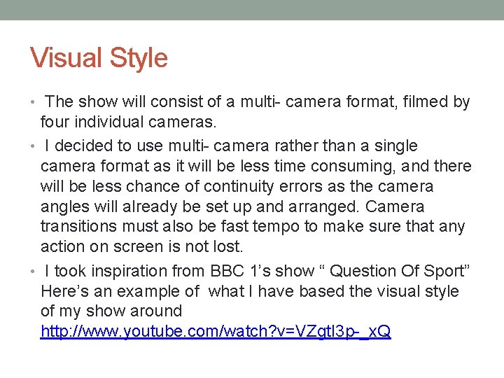 MY MULTICAMERA PRODUCTION Proposal BATTLE OF THE CELEBS