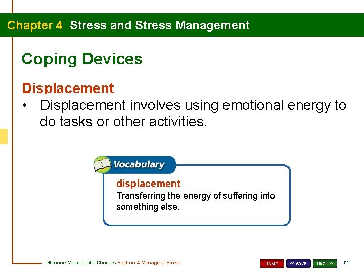 Chapter 4 Stress and Stress Management Content Vocabulary