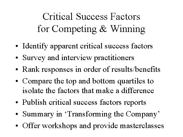 Shaping Things to Come Winning Business Customer Relationship