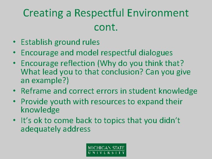 Creating Inclusive Environments for Youth Sarah N Douglas