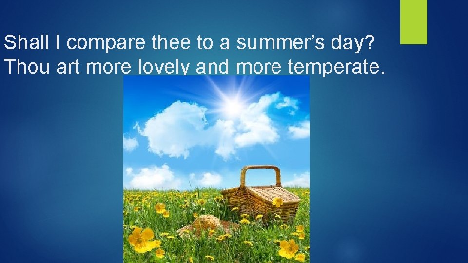 Shakespeares Sonnets Shall I compare thee to a