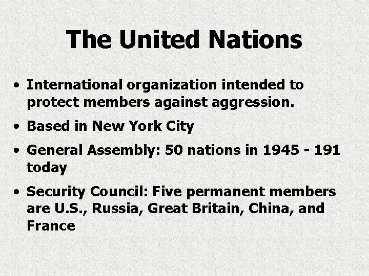 THE COLD WAR Two Superpowers Face Off Yalta