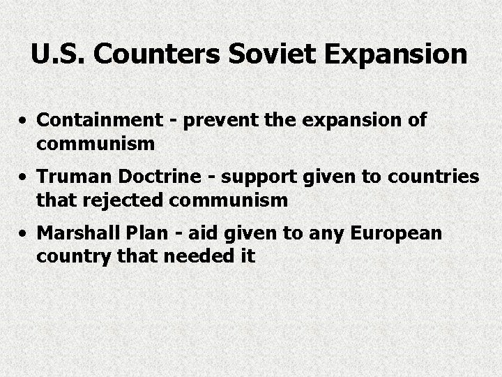 THE COLD WAR Two Superpowers Face Off Yalta